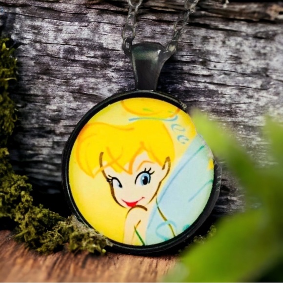 Hand Crafted | Jewelry | Disneys Tinker Bell Pendant Necklace | Poshmark